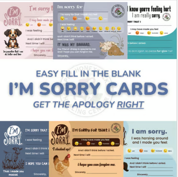 Apology Cards: Fill in The Blank "I'm Sorry" Cards – Do-It-Yourself ...